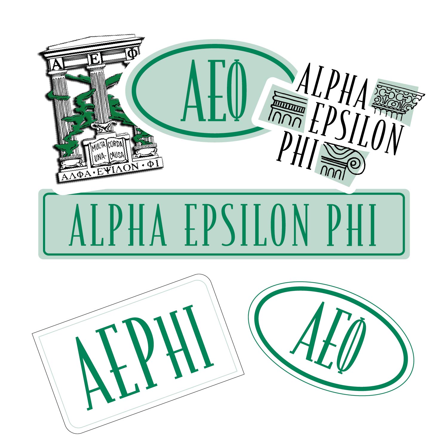 Alpha Epsilon Phi Sorority Sticker Sheet- Brand Focus - SororityShop