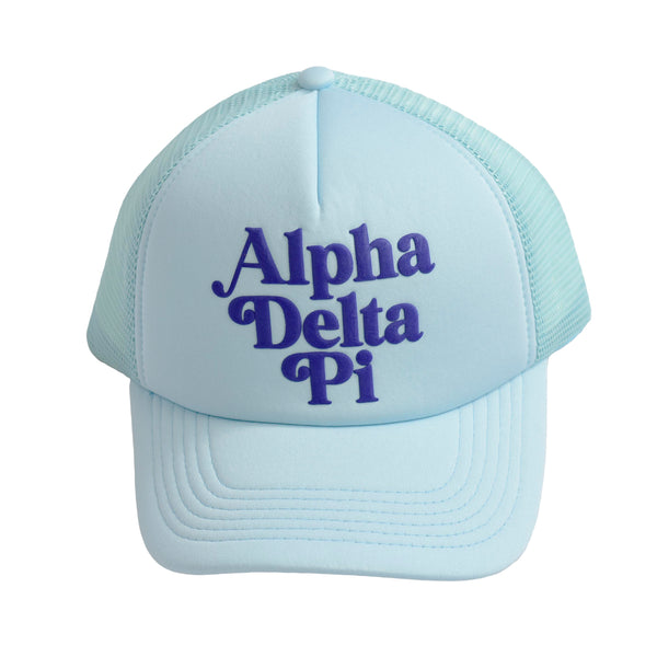 Alpha Delta Pi Baseball Cap, Mesh Trucker-Style Hat – SororityShop