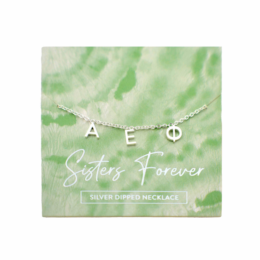 Silver Greek Letters Necklaces - SororityShop
