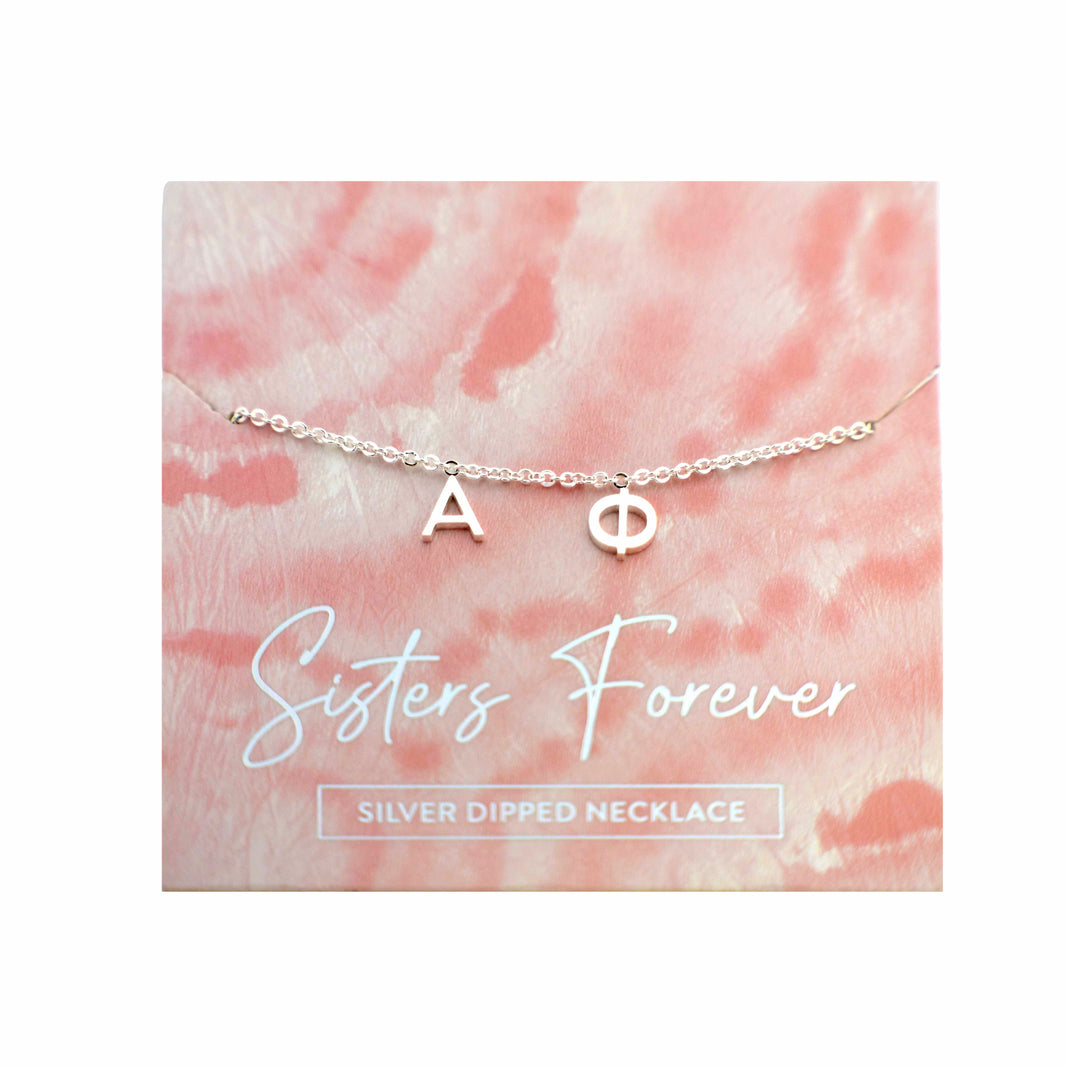 Silver Greek Letters Necklaces - SororityShop