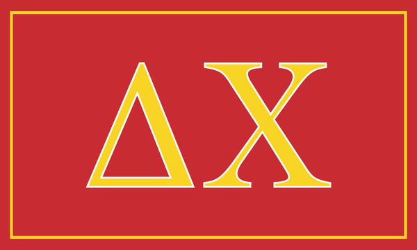 Delta Chi Fraternity Greek Letters Flag, Two-Color Design – SororityShop