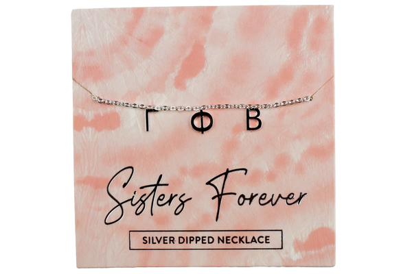 Gamma Phi Beta Silver Greek Letters Necklace – SororityShop