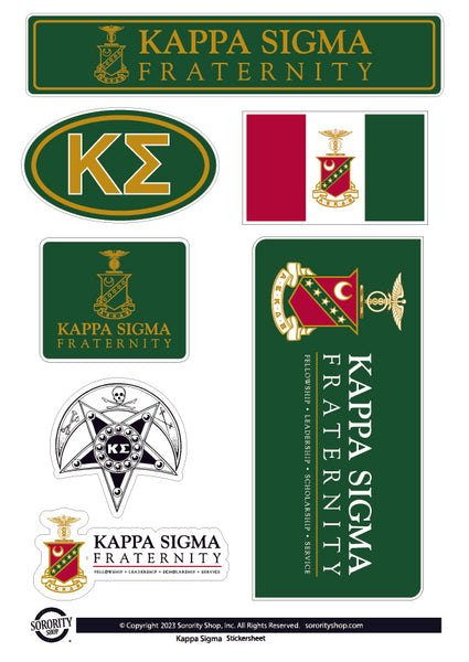 Kappa Sigma Fraternity Sticker Sheet- Brand Focus – SororityShop