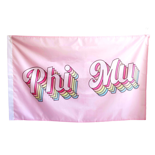 Phi Mu Retro Flag – SororityShop