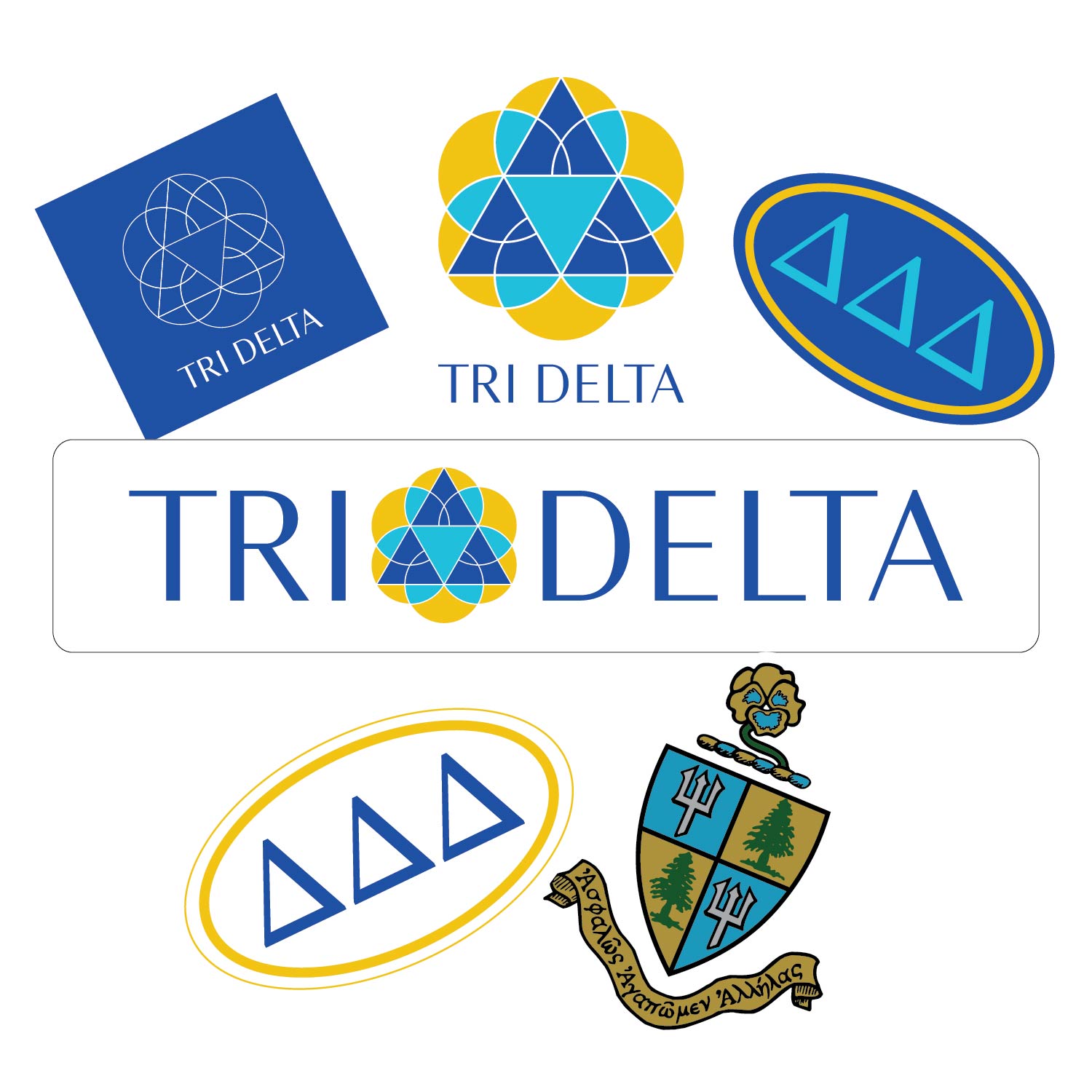 Tri Delta Sorority Sticker Sheet- Brand Focus - SororityShop