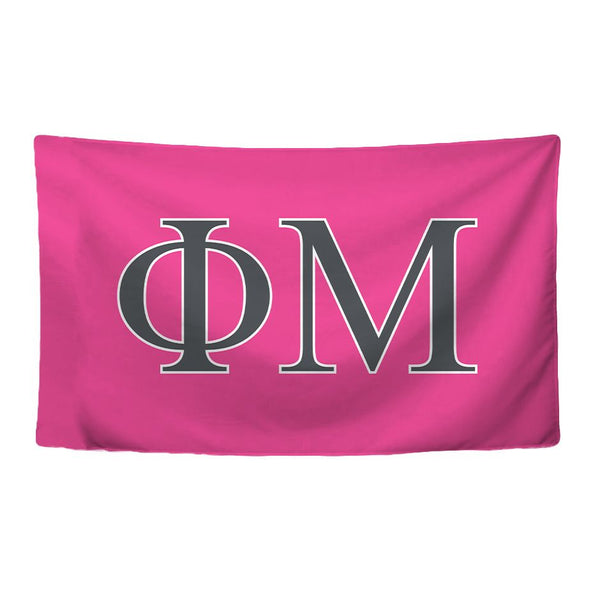 Phi Mu Sorority Greek Letters Flag, Two-Color Design – SororityShop