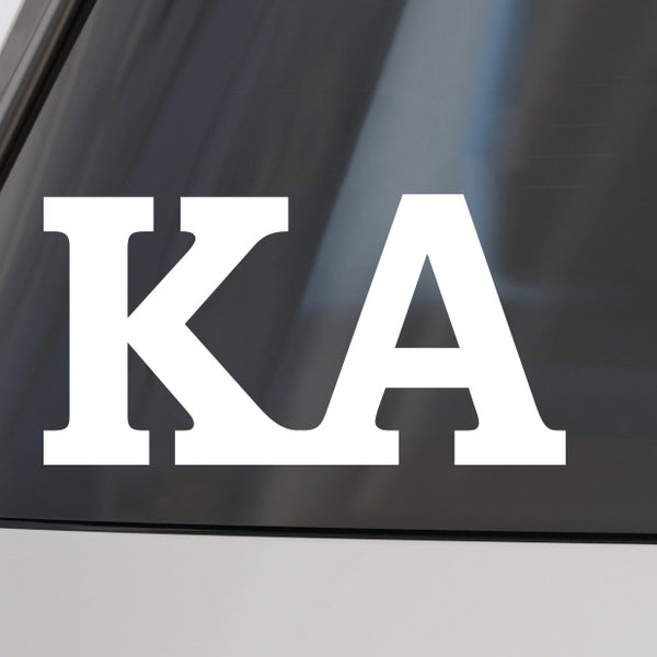 Kappa Alpha Fraternity Car Decal Sticker- Greek Letters Design ...