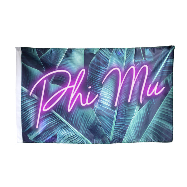 Phi Mu Neon Palm Flag – SororityShop