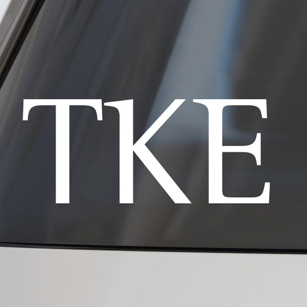 Tau Kappa Epsilon Fraternity Car Decal Sticker- Greek Letters Design ...