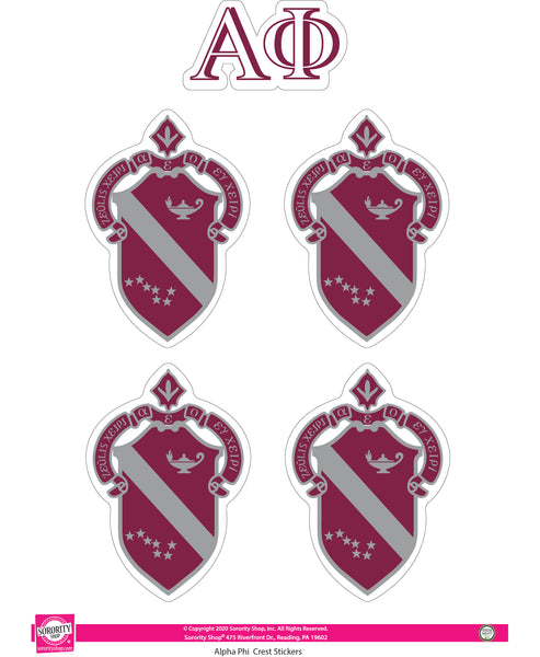 Alpha Phi Crest Sticker Sheet – SororityShop