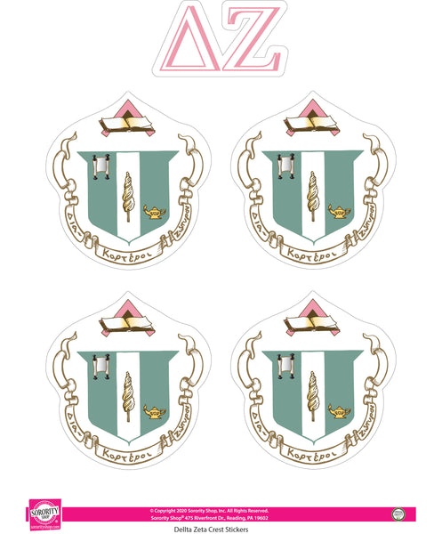 Delta Zeta Crest Sticker Sheet – SororityShop