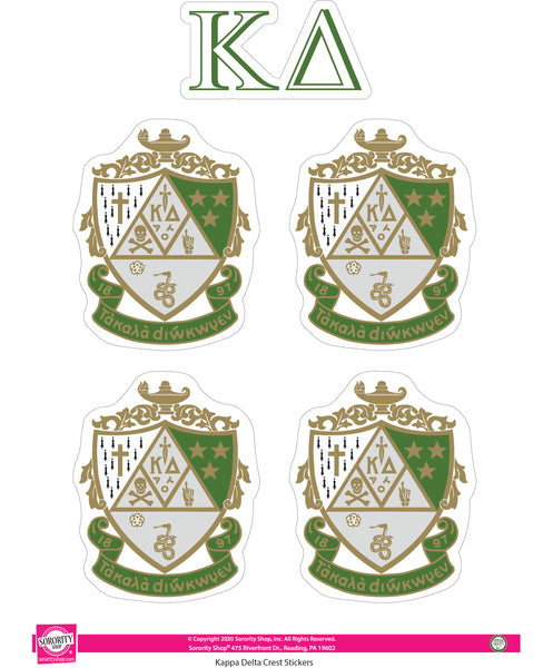 Kappa Delta Crest Sticker Sheet – SororityShop