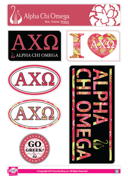 Alpha Chi Omega Lifestyle Stickers – SororityShop