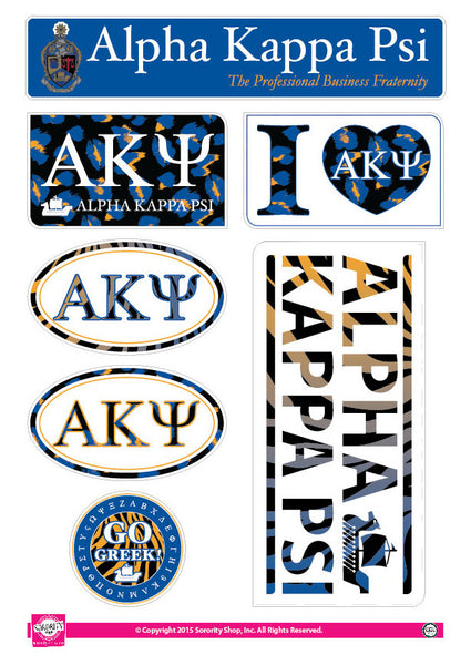 Alpha Kappa Psi Animal Print Stickers – SororityShop