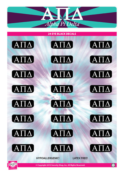 Alpha Pi Delta Eyeblack Decals – SororityShop