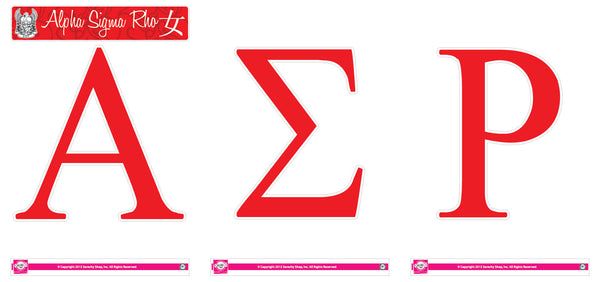 Alpha Sigma Rho Jumbo Letter Decals – SororityShop