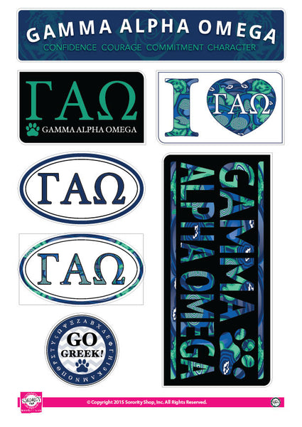 Gamma Alpha Omega Lifestyle Stickers – SororityShop