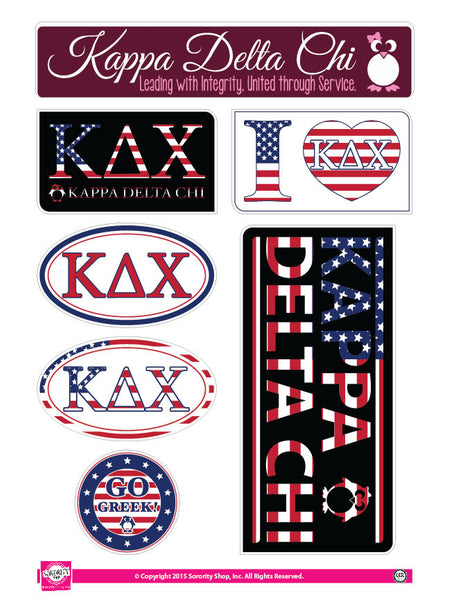 Kappa Delta Chi American Stickers – SororityShop