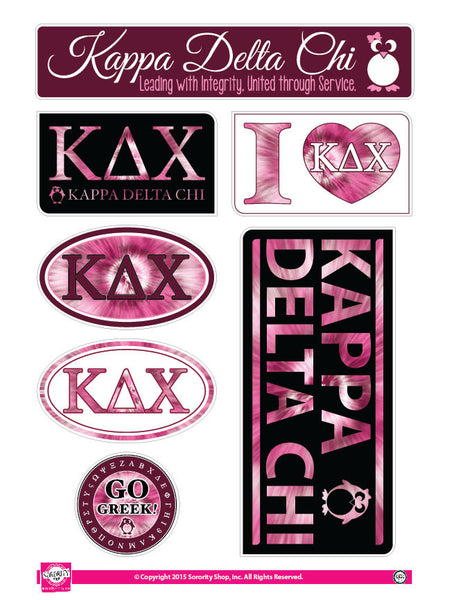 Kappa Delta Chi Tie Dye Stickers – SororityShop