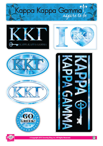 Kappa kappa Gamma Tie Dye Stickers – SororityShop