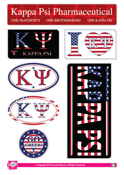Kappa Psi American Stickers – SororityShop