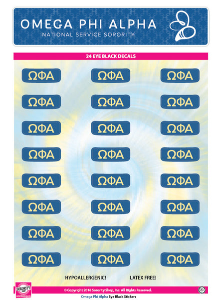 Omega Phi Alpha Eye Black Decals – SororityShop