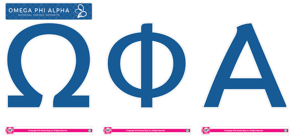 Omega Phi Alpha Jumbo Letter Decals – SororityShop