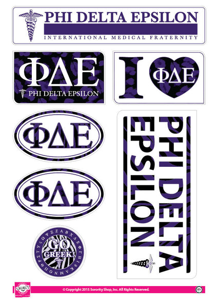 Phi Delta Epsilon Animal Print Stickers – SororityShop