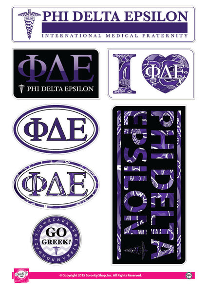 Phi Delta Epsilon Lifestyle Stickers – SororityShop