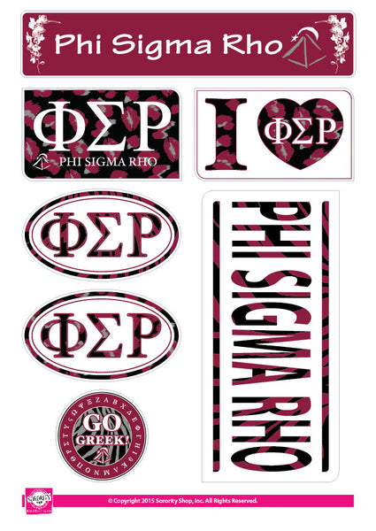 Phi Sigma Rho Animal Print Stickers – SororityShop