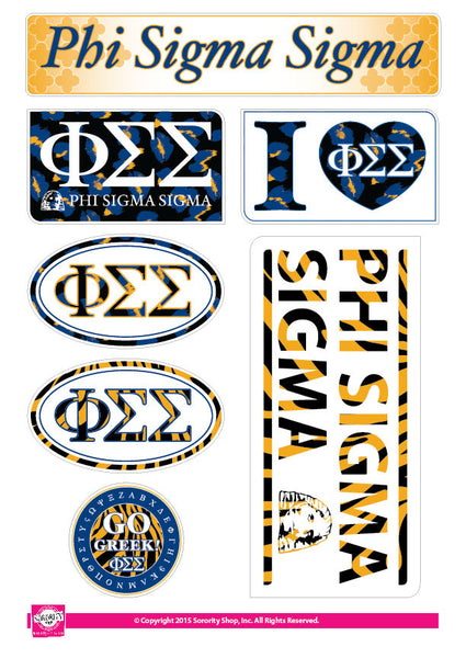 Phi Sigma Sigma Animal Print Stickers – SororityShop
