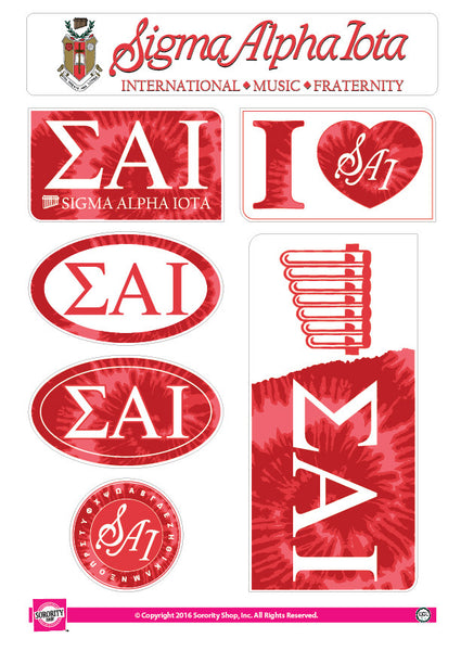 Sigma Alpha Iota Tie Dye Stickers – SororityShop