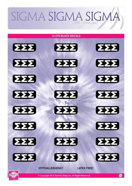 Sigma Sigma Sigma Eye Black Decals – SororityShop
