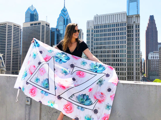 Delta Zeta Succulent Flag - SororityShop