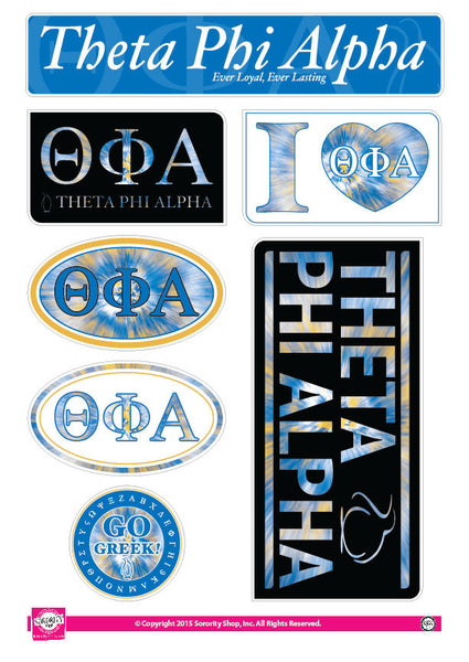 Theta Phi Alpha Tie Dye Stickers – SororityShop