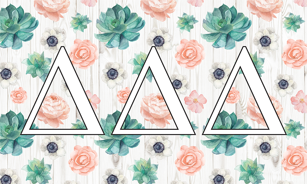 Delta Delta Delta Succulent Flag – SororityShop